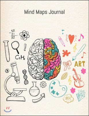 Mind Maps Journal: Blank Mind Map Book, Brainstorm Notebook Help You ...