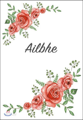 Ailbhe: Personalized Notebook with Flowers and First Name - Floral ...