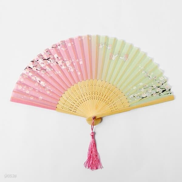 매화나비 접이식 대나무 부채 / 전통 접부채 - 예스24