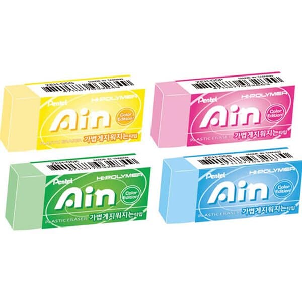 펜텔)아인 칼라지우개(핑크/ZEH-05P)갑(24개입) - 예스24
