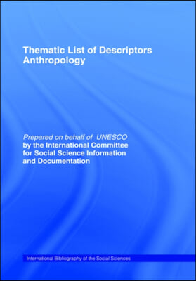 Thematic List of Descriptors - Anthropology - 예스24