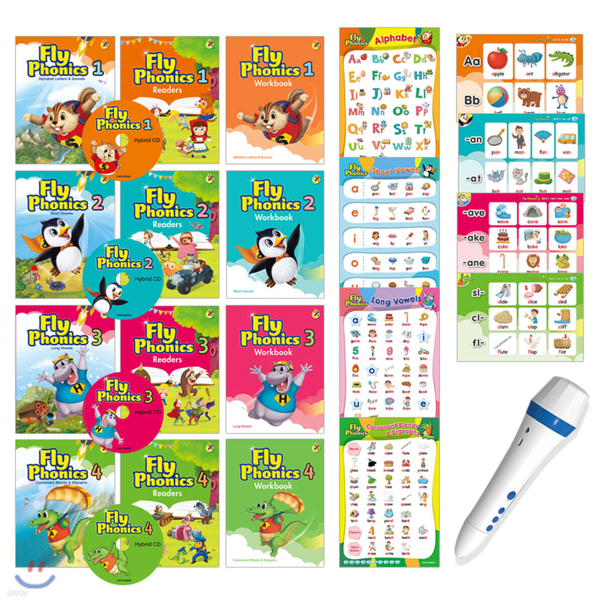 플라이 파닉스 풀세트 (사운드펜 포함 / 플래시카드 증정) : Fly Phonics Full Set - YES24