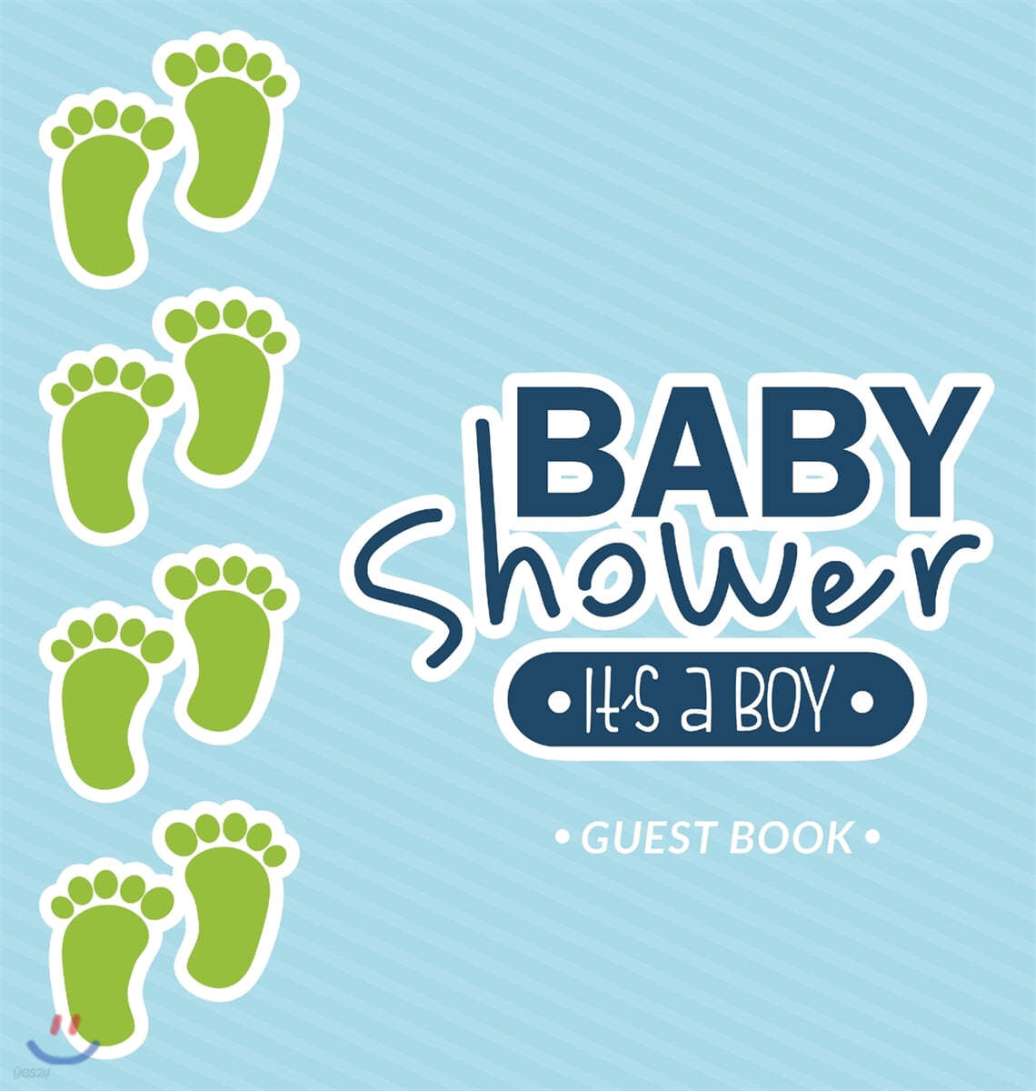 It's a Boy: Baby Shower Guest Book and Blue Themed with Baby Footprints ...