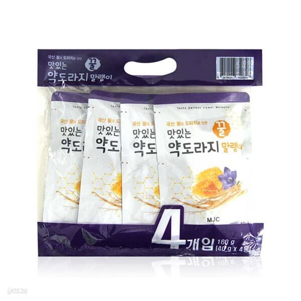 국산 맛있는 꿀 약도라지 말랭이 40gx4봉 - 예스24