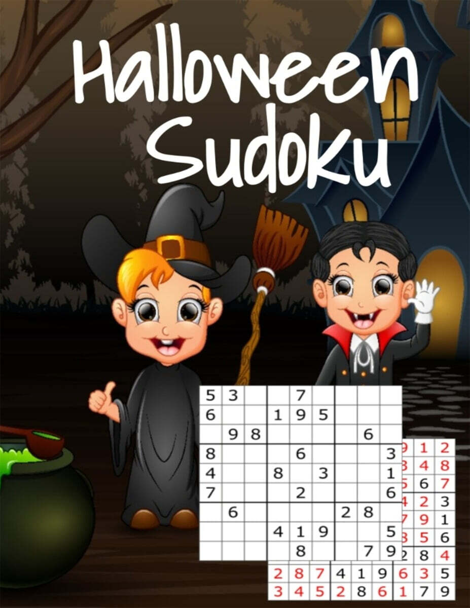 Halloween Sudoku: Kids Puzzle Book For Halloween With Answers - Easy To ...