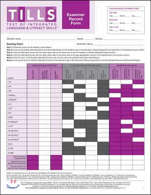 Test of Integrated Language and Literacy Skills(tm) (Tills(tm ...