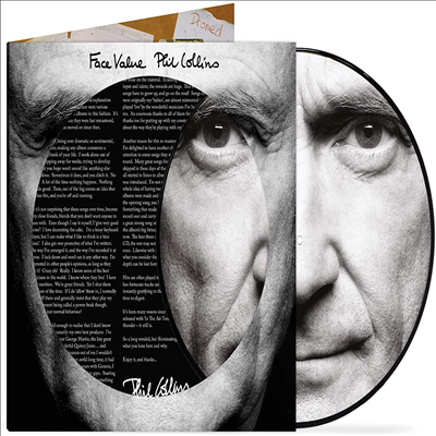 Phil Collins - Face Value (Picture LP) - 예스24