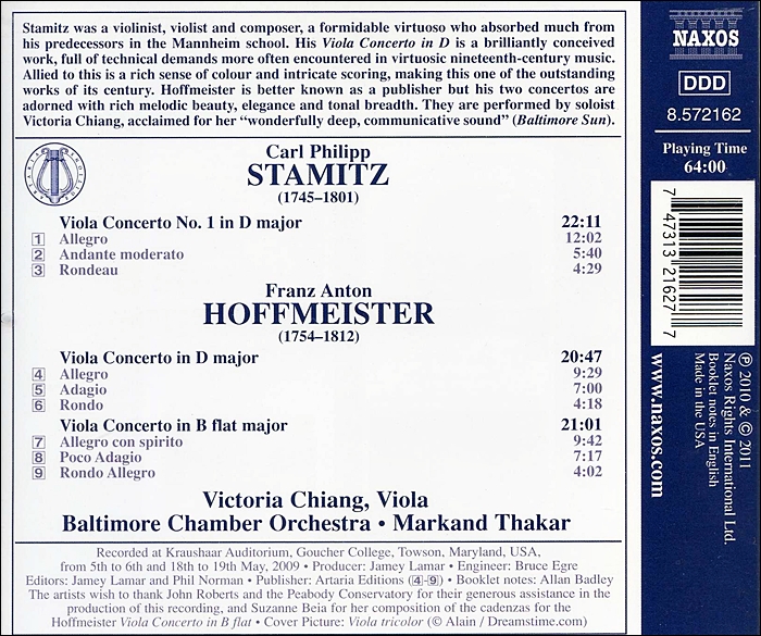 Victoria Chiang 슈타미츠 / 호프마이스터 : 비올라 협주곡 (Hoffmeister & CP Stamitz ...
