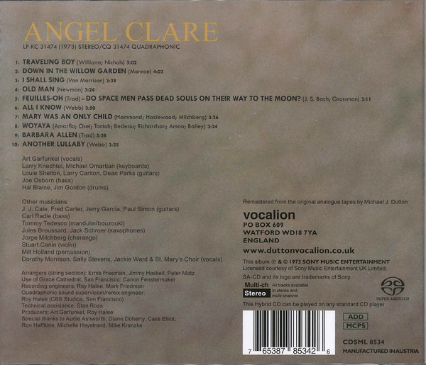 Art Garfunkel (아트 가펑클) - Angel Clare (Original Analog Remastered) - 예스24