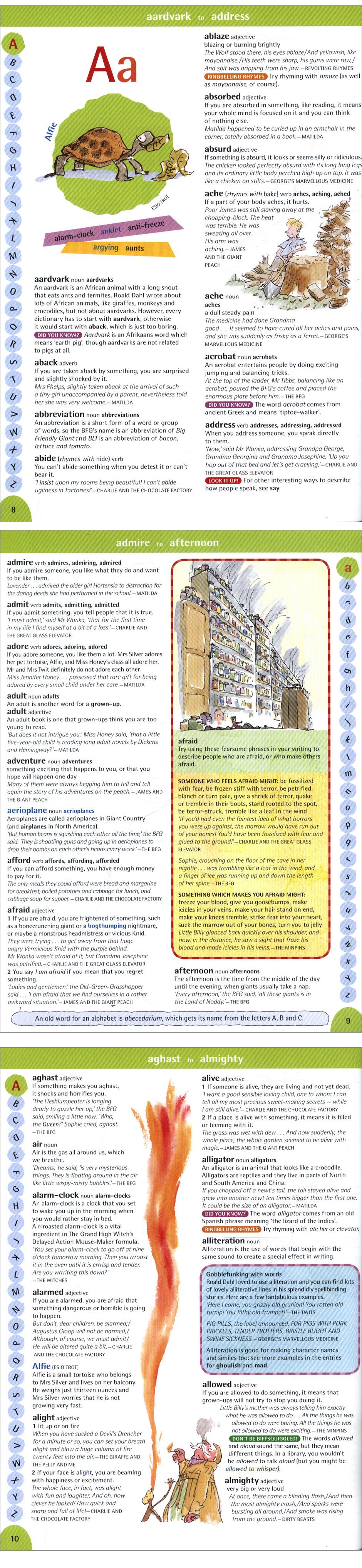 Oxford Roald Dahl Dictionary: From Aardvark to Zozimus, a Real ...