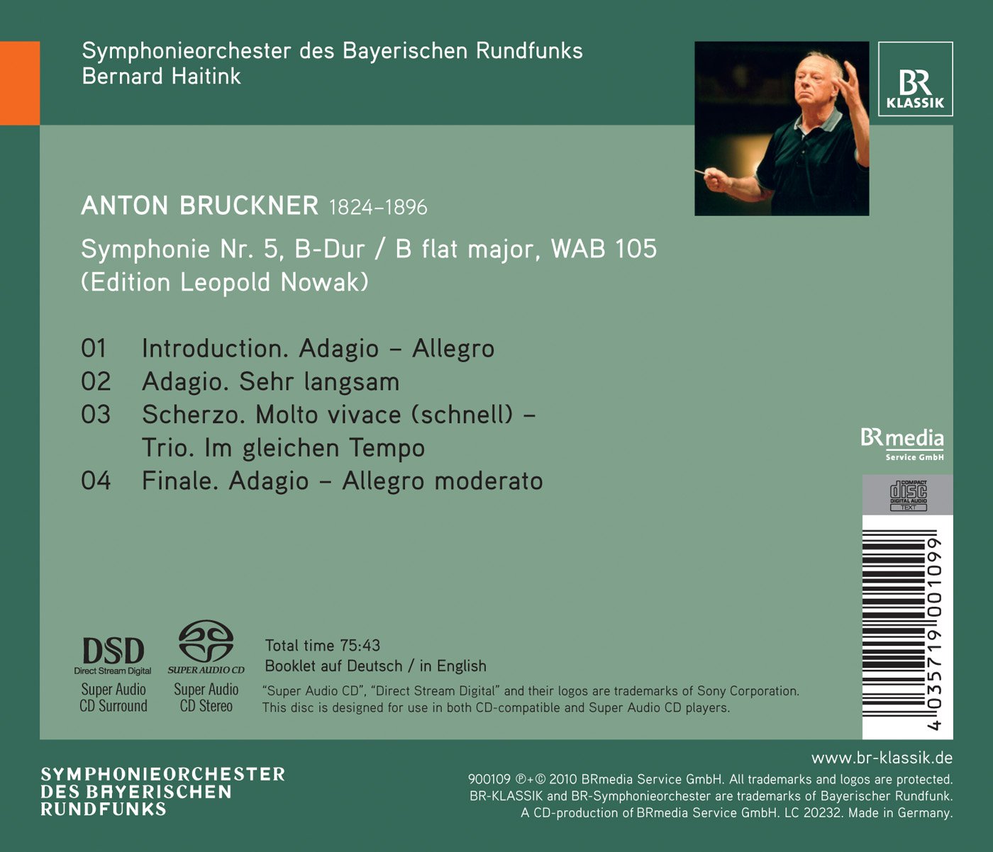 Bernard Haitink 브루크너: 교향곡 5번 - 하이팅크 [Leopold Nowak 버전] (Bruckner ...