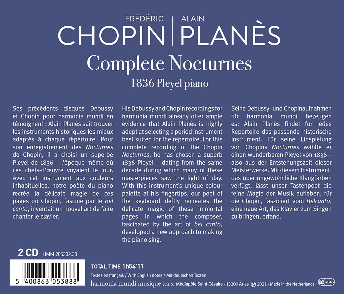 Alain Planes 쇼팽: 녹턴 - 알랭 플라네 (Chopin: Complete Nocturnes) - 예스24