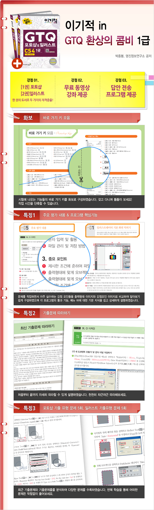 이기적 in GTQ 환상의 콤비 포토샵 & 일러스트 CS4 1급 & 무료 동영상 강좌 - 예스24