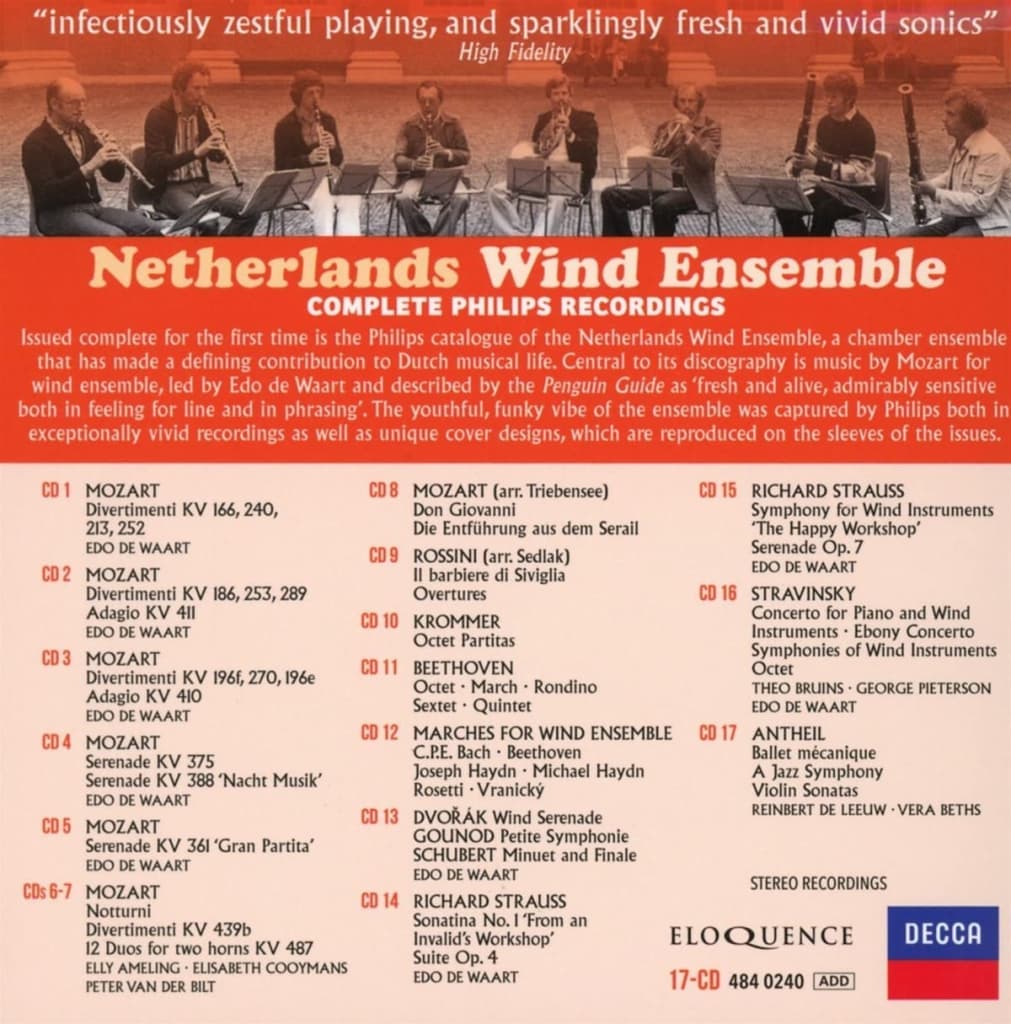 Netherlands Wind Ensemble 네덜란드 관악 앙상블 필립스 레이블 녹음 전집 (Complete Philips ...