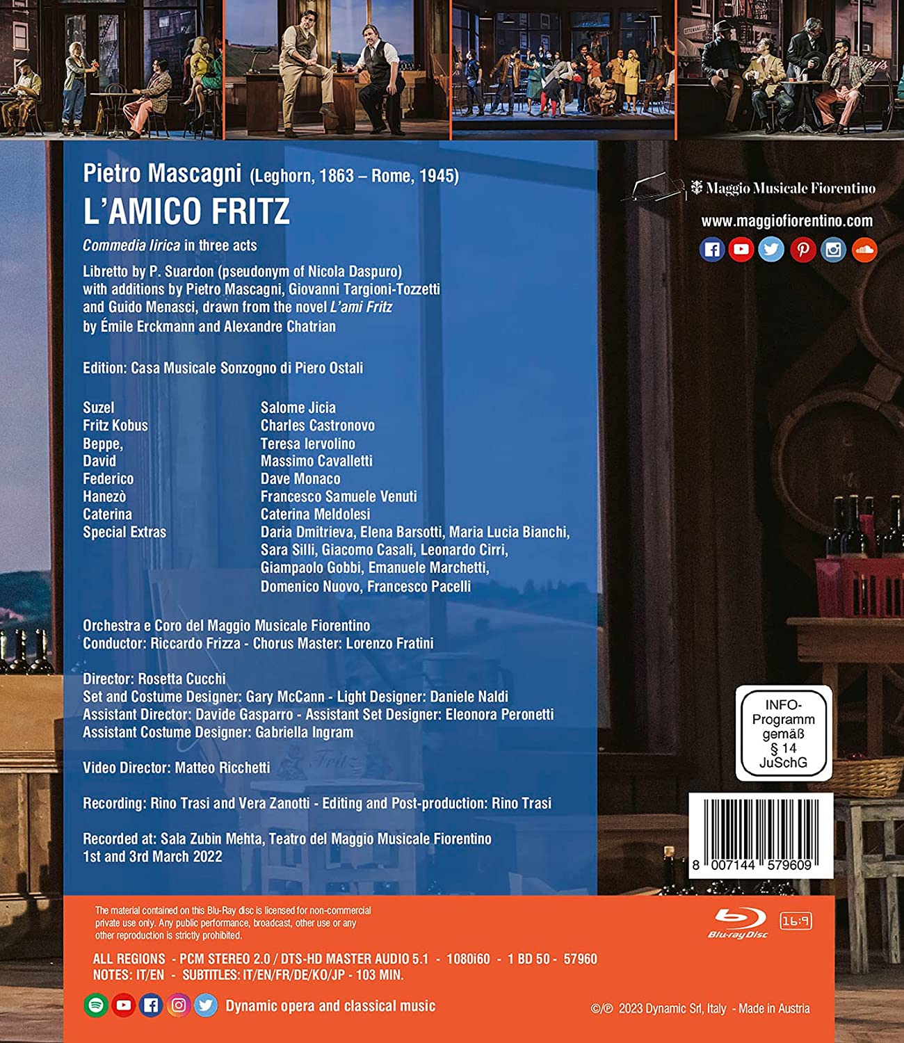 Riccardo Frizza 마스카니: 오페라 '친구 프리츠' (Mascagni: L'amico Fritz) - YES24