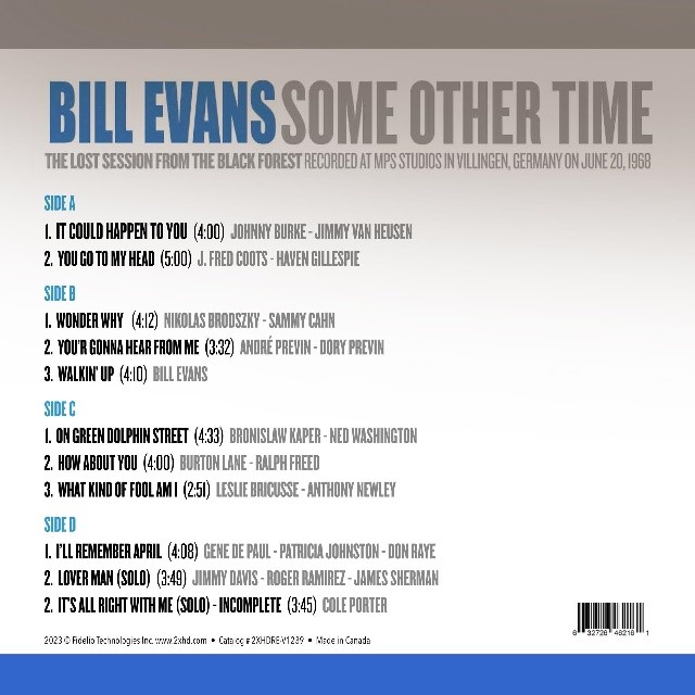 Bill Evans (빌 에반스) - Some Other Time Vol. 2 [2LP] - 예스24