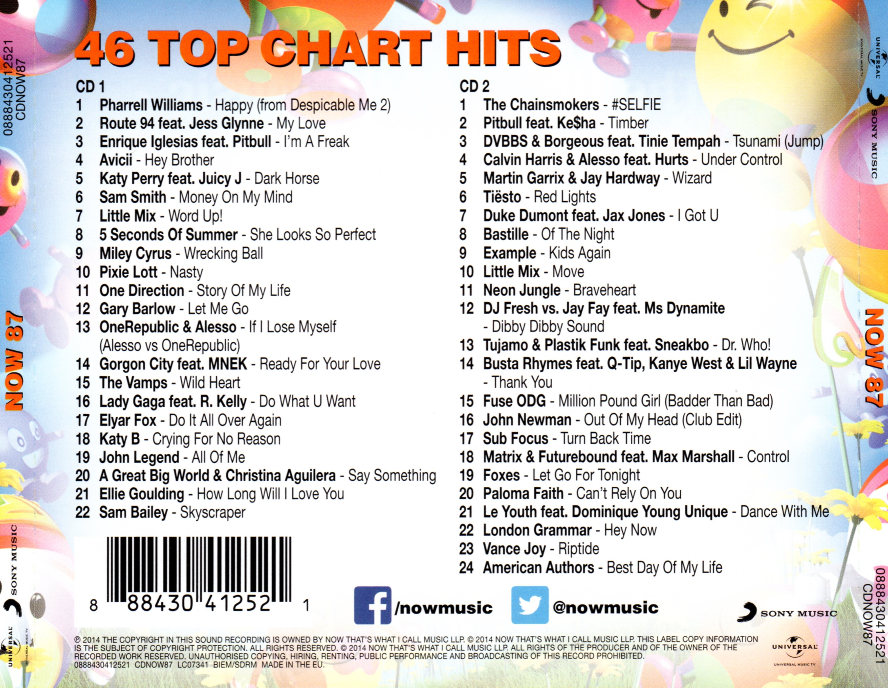 팝 명곡 컴필레이션 87 (Now That's What I Call Music! 87) - 예스24