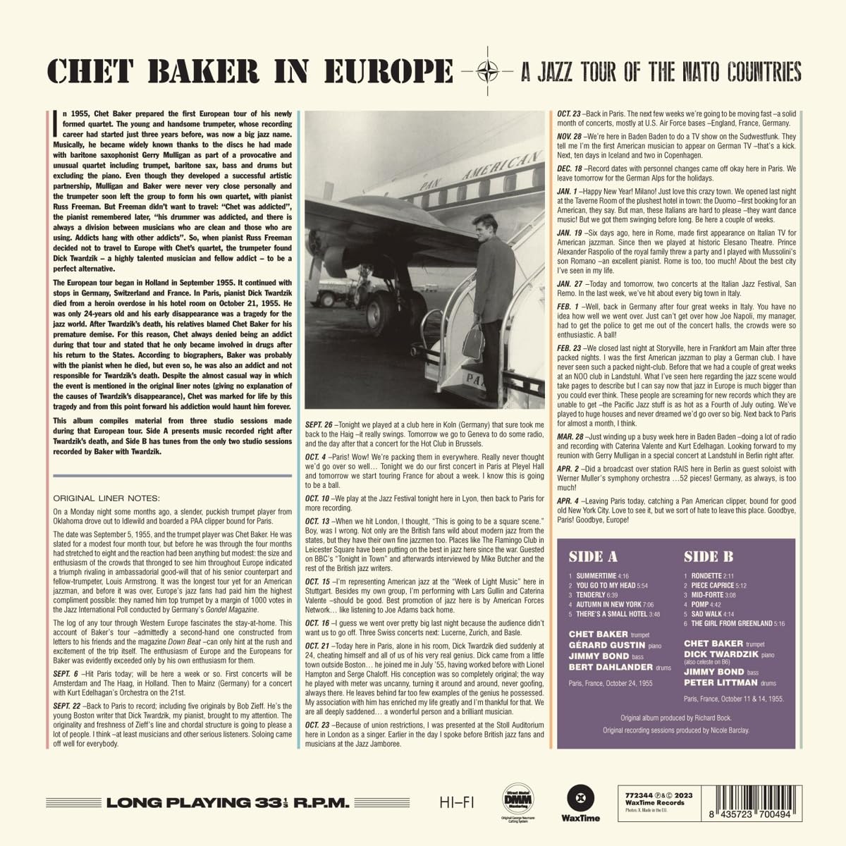 Chet Baker (쳇 베이커) - In Europe: A Jazz Tour Of The Nato Countries [LP ...