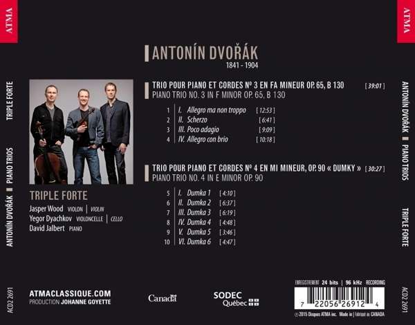Triple Forte 드보르작: 피아노 삼중주 3, 4번 '둠키' (Dvorak: Piano Trios Op.65 B130 ...