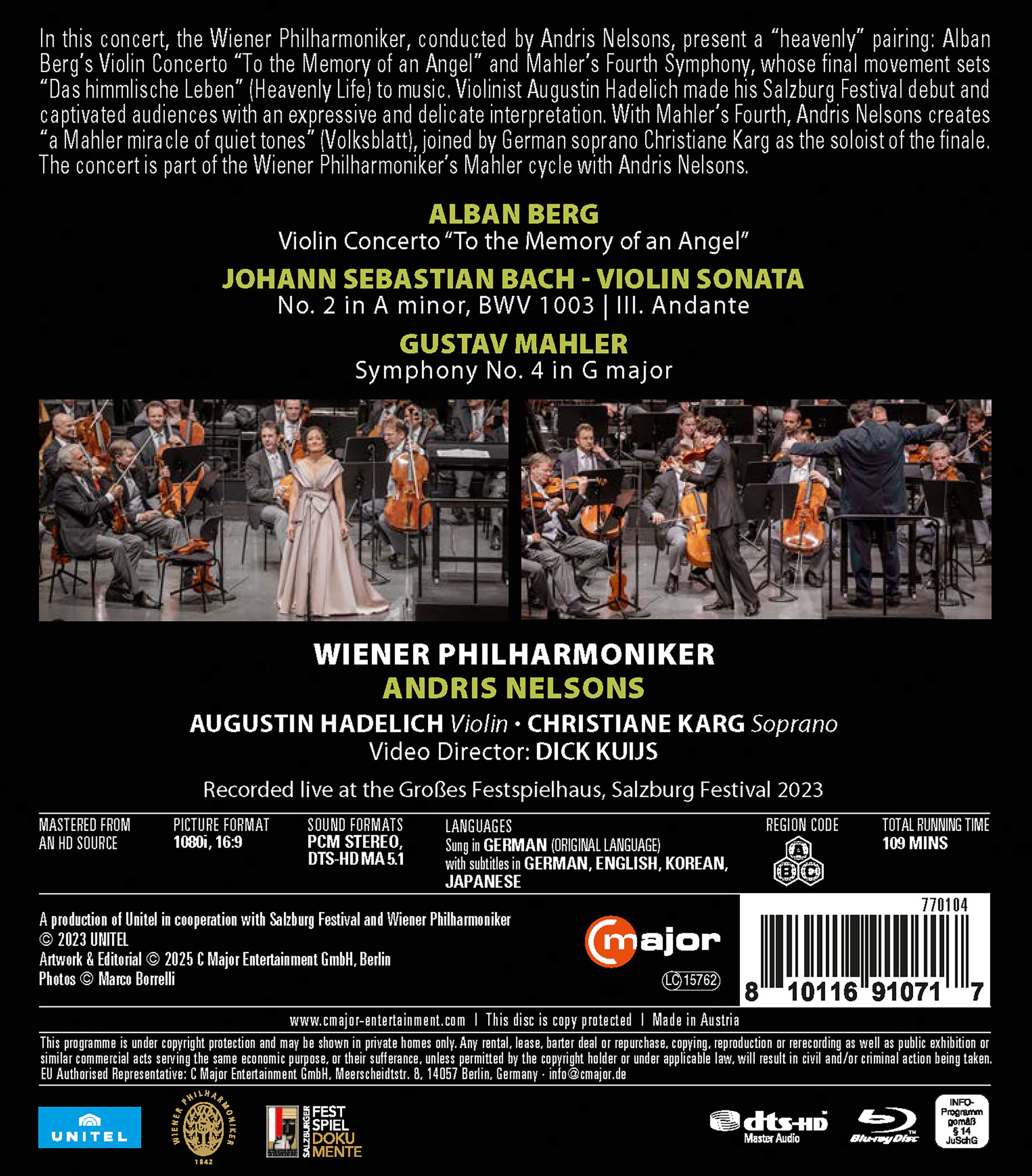 Andris Nelsons / Wiener Philharmoniker: 베르크와 말러 (Berg & Mahler) - 예스24
