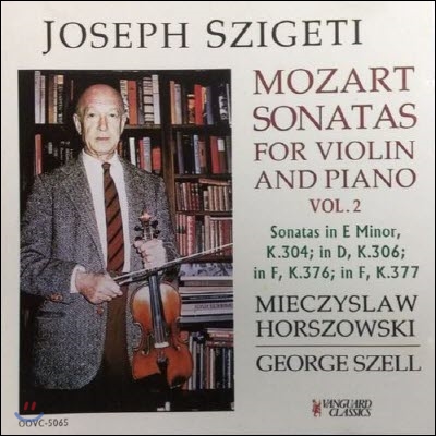 [중고] Joseph Szigeti / Mozart : Violin - Piano Sonatas Vol.2 (oovc5065) - 예스24