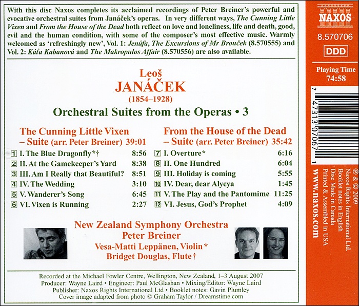 Peter Breiner 야나첵 : 오페라 관현악 편곡 (Janacek: Orchestral Suites from the ...