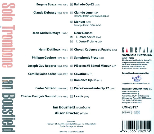 Ian Bousfield 독주 트롬본 프렌치 콜렉션 - 이안 보스필드 (Solo Trombone French Collection ...