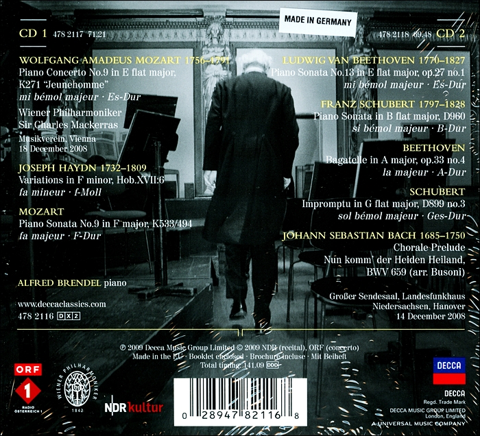 Alfred Brendel 알프레드 브렌델 하노버 은퇴 연주회 (The Farewell Concert) - 예스24