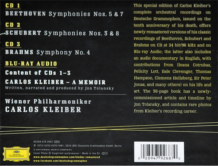 Carlos Kleiber 카를로스 클라이버 DG 관현악 녹음 전집 (Complete Orchestral Recordings ...