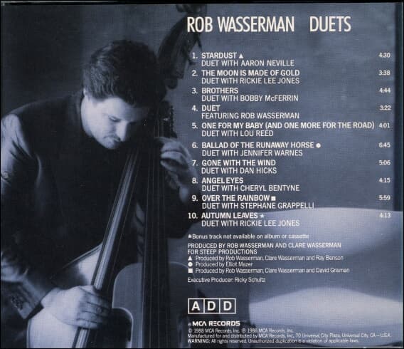 [중고샵] Rob Wasserman (롭 와서만) - Duets (미국반) - 예스24