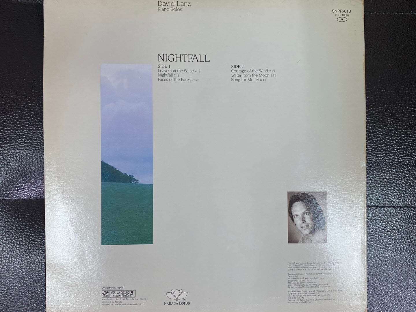 [중고샵] [LP] 데이빗 란츠 - David Lanz - Nightfall LP [서울-라이센스반] - 예스24